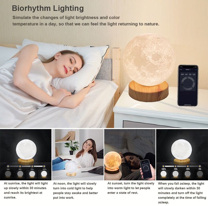 16W Smart Light Therapy Lamp Remote Control Circadian Optics Lamp White ...
